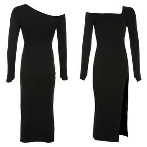 Dresses | Sexy Black High Split Dress | Poshmark